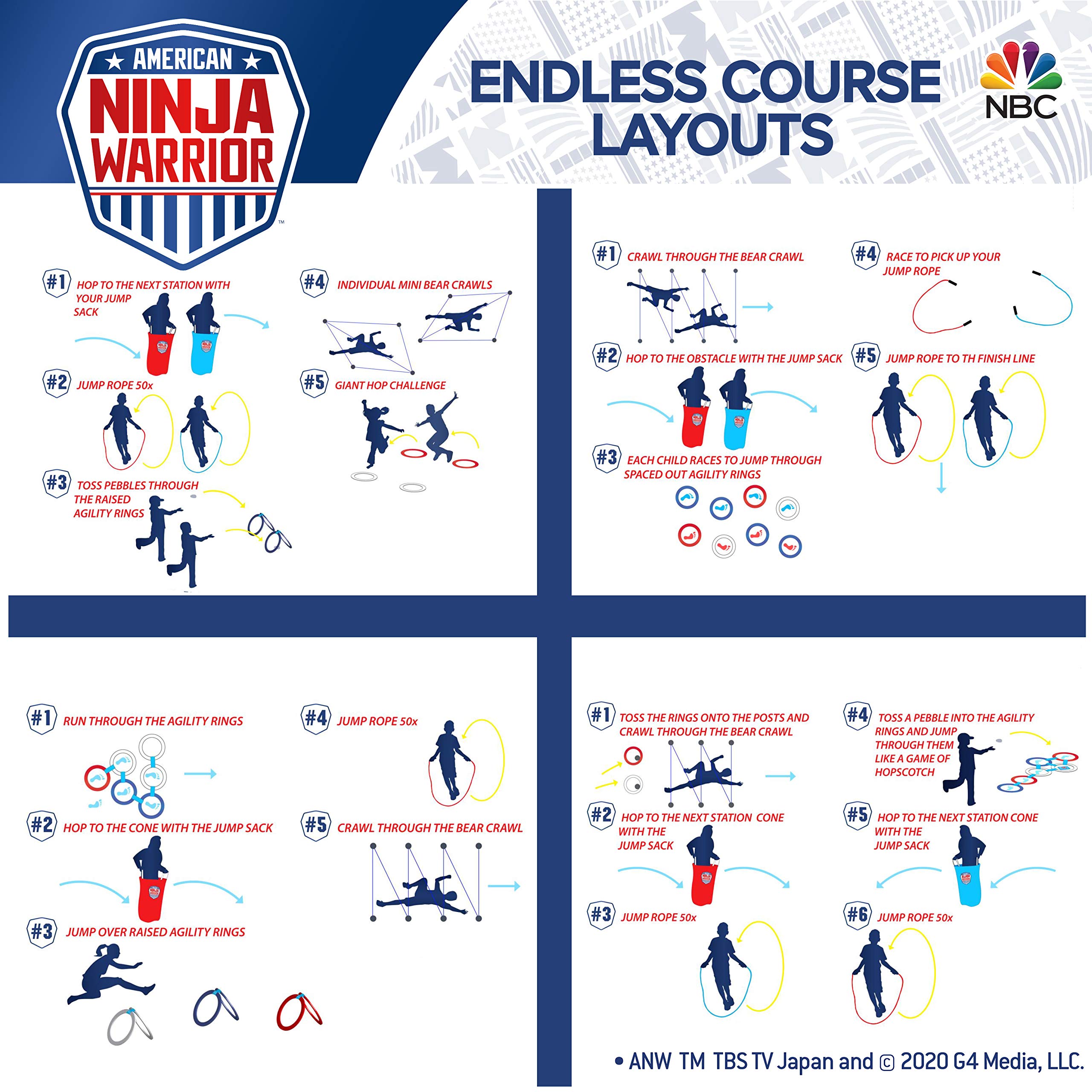 American Ninja Warrior Competition Obstacle Course - Competition Race Course - Great For Children, Teens, and Adult Athletes - Perfect Outdoor Fun Racing Obstacles For All Ages!