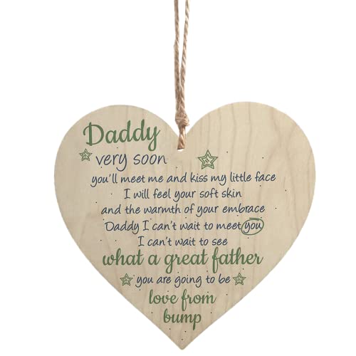 Dadaly Decor Daddy to Be Sign Gifts from Bump for Dad/Father New Born Baby Son Daughter Plaque