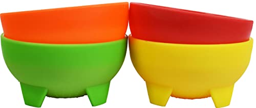 Black Duck Brand Set of 8 Multi Color 4.5" Diameter, 12 oz Salsa Bowls - Serving Bowls - Dipping Bowls