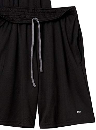 Amazon Essentials Men's Performance Tech Loose-Fit Shorts (Available in Big & Tall), Pack of 2, Black, X-Large