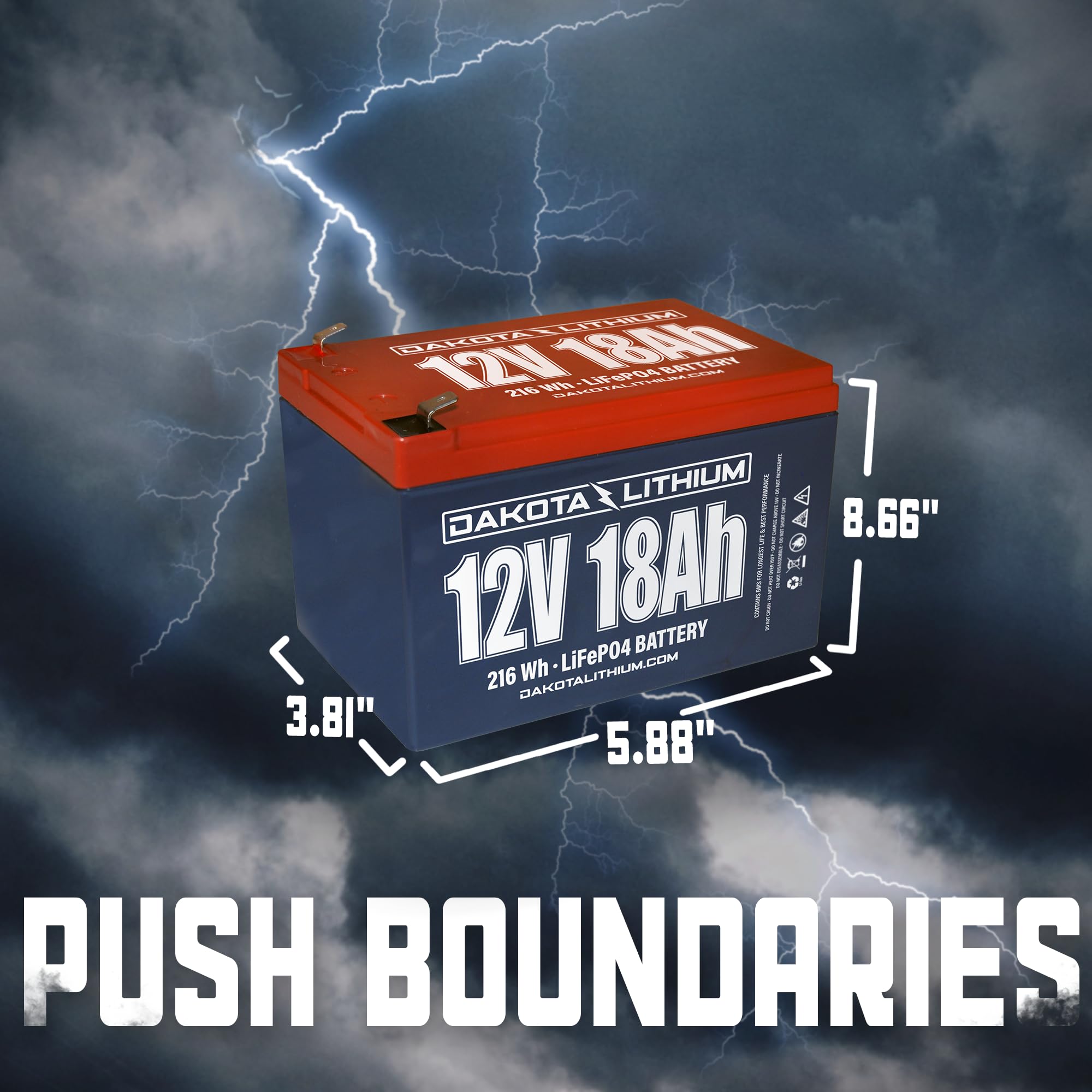 Dakota Lithium - 12V 18Ah Deep Cycle Battery - 1 Battery