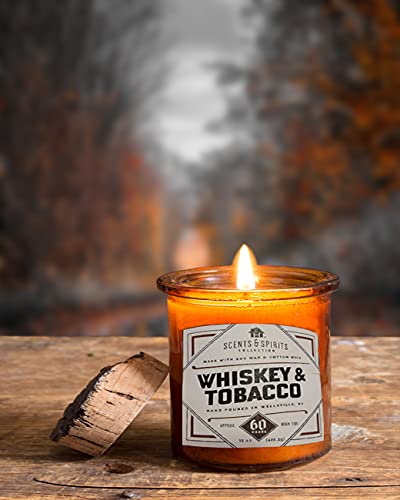 Patriot candles scents and Spirits Whiskey and Tobacco 15oz