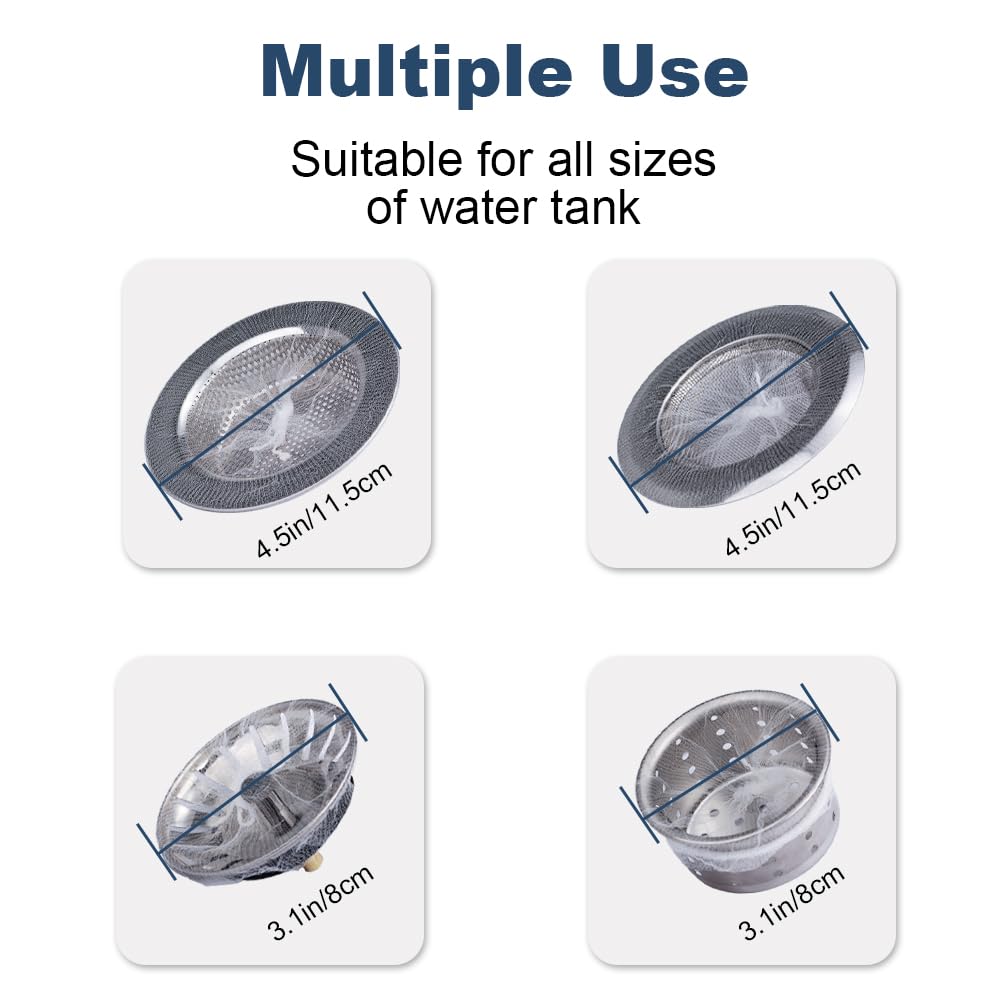 250 PCS Kitchen Disposable Mesh Sink Strainer Bag and PP Extraction Box Fits Sink Strainer Elastic Anti-Clogging Eco-Friendly Sink Drain Strainer Collecting Kitchen Food Waste Garbage