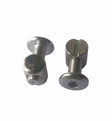 Baby Bed Crib Screws Hardware Replacement Kit 6-Set M6x18 mm Stainless Steel Hex Socket Head Bolt and Barrel Nuts