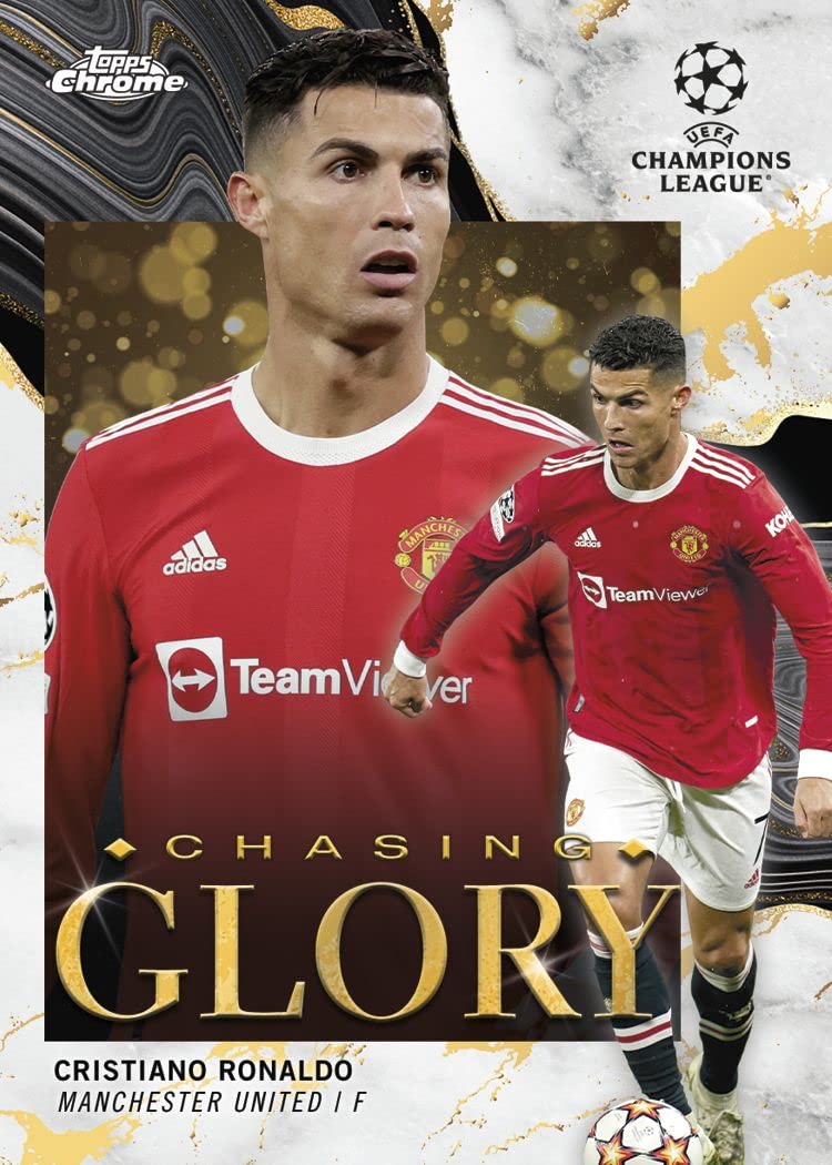 2021-22 Topps UEFA Champions League Chrome Soccer Hobby Box (18 Packs/4 Cards: 1 Auto)