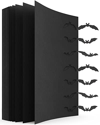 Black Cardstock Paper 8.5 x 11, 108 Sheets 180g Black Printer Card Stock, Heavy Construction Paper for Card Making Printing Craft Drawing Scrapbooking Cutting
