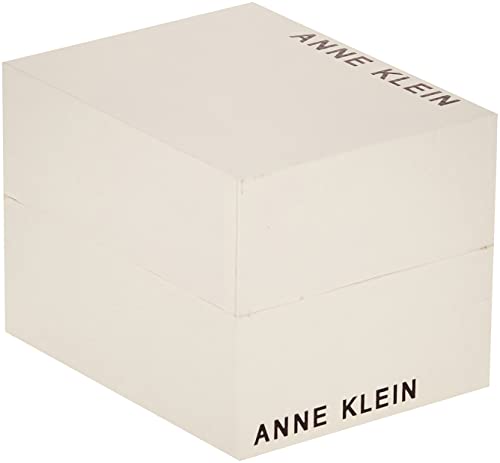 Anne Klein Women's Japanese Quartz Dress Watch with Faux Leather Strap, Black, 14 (Model: AK/3820GPBK)