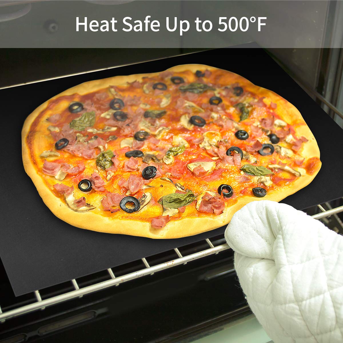 3 Set Nonstick Oven Liner for Bottom of Electric, 16x20 inch Thick Heavy Duty Teflon Oven Liners Mat, Reusable BBQ Grill Mat, and Easy to Clean Barbecue Grilling Mat