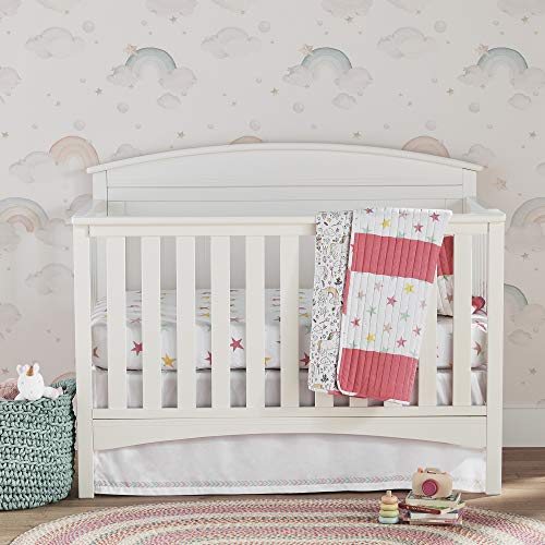 Lush Decor Baby Unicorn Heart Rainbow Micro Mink 2 Pack Fitted Crib Sheet, Multicolored