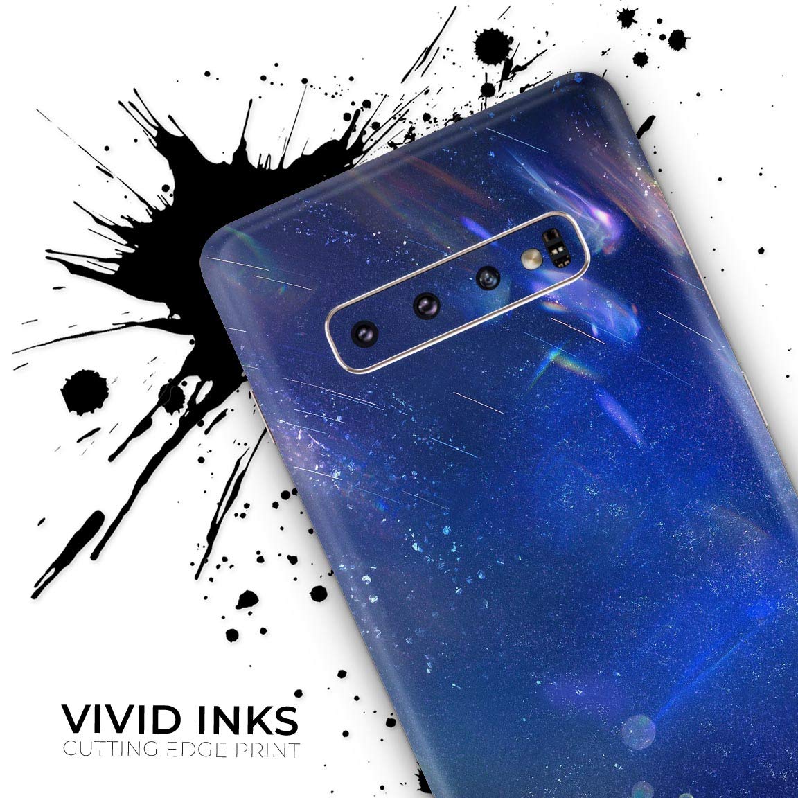 DesignSkinz Deep Blue Unfocused Scratches Protective Vinyl Decal Wrap Skin Cover Compatible with The Samsung Galaxy S20 (Screen Trim & Back Glass Skin)