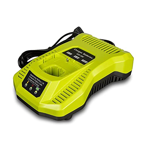 Atcuji 18V Rapid Charger P117 for Ryobi 18V ONE+ Lithium Battery charger 6.0Ah P193 PBP007 5Ah RB18L50 4.0Ah PBP005 PBP004 P108 P192 3Ah P191 2Ah P190 PBP003 PBP006 1.5Ah P189 PBP002 P117 P118 Charger