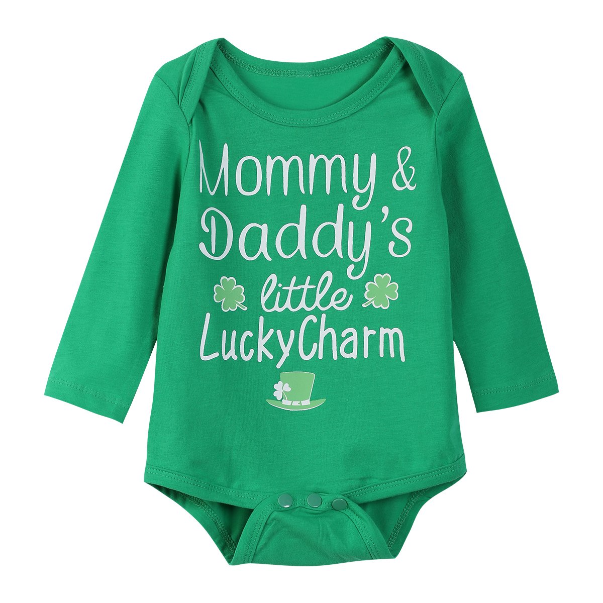 Baby Boys Girls Outfit Set St Patrick's Day Long Sleeve Clothes Bodysuit (Green, 3-6 Months)