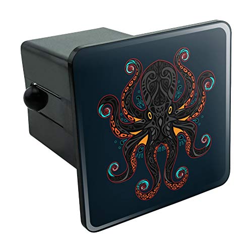 Black Octopus in The Abyss Tow Trailer Hitch Cover Plug Insert 2"