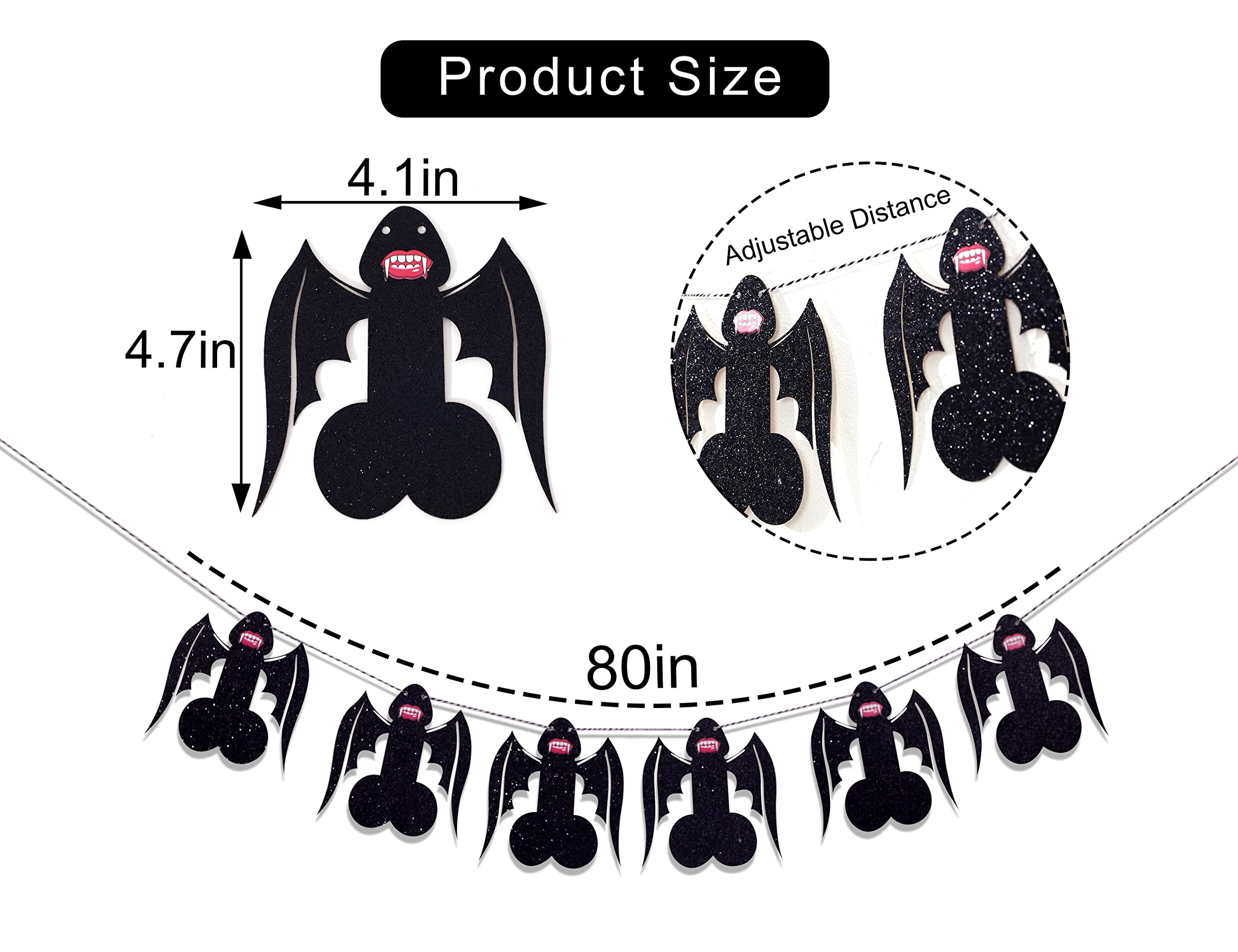 VAVAYAO Halloween Bachelorette Party Vampire Banners,Halloween Themed, Witch Banner Decorations, Enchanting Brides Halloween Bachelorette Party Vampire Banners, Vampires with Wings and Fangs.