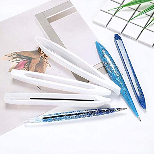 HELYZQ 5 Pcs DIY Crafts Crystal Epoxy Resin Mold Ballpoint Pen Casting Silicone Mould