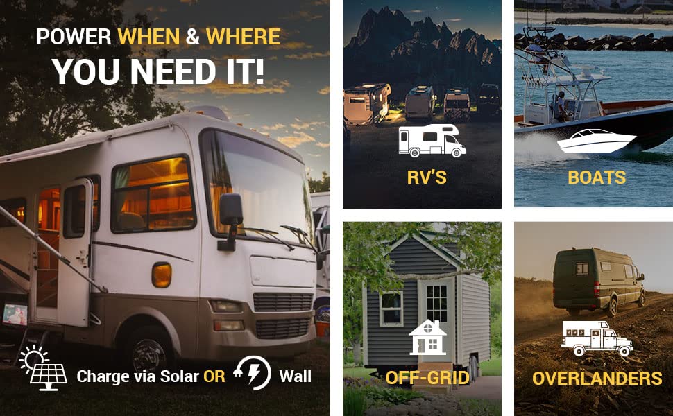 LION ENERGY- SAFARI UT 700 LiFePO4 Deep Cycle Battery - 56Ah 12v with 716WH and a Built-In BMS - 3500+ Deep Cycle Rechargeable Battery - Perfect for RV/Camper, Marine, Overland/Van