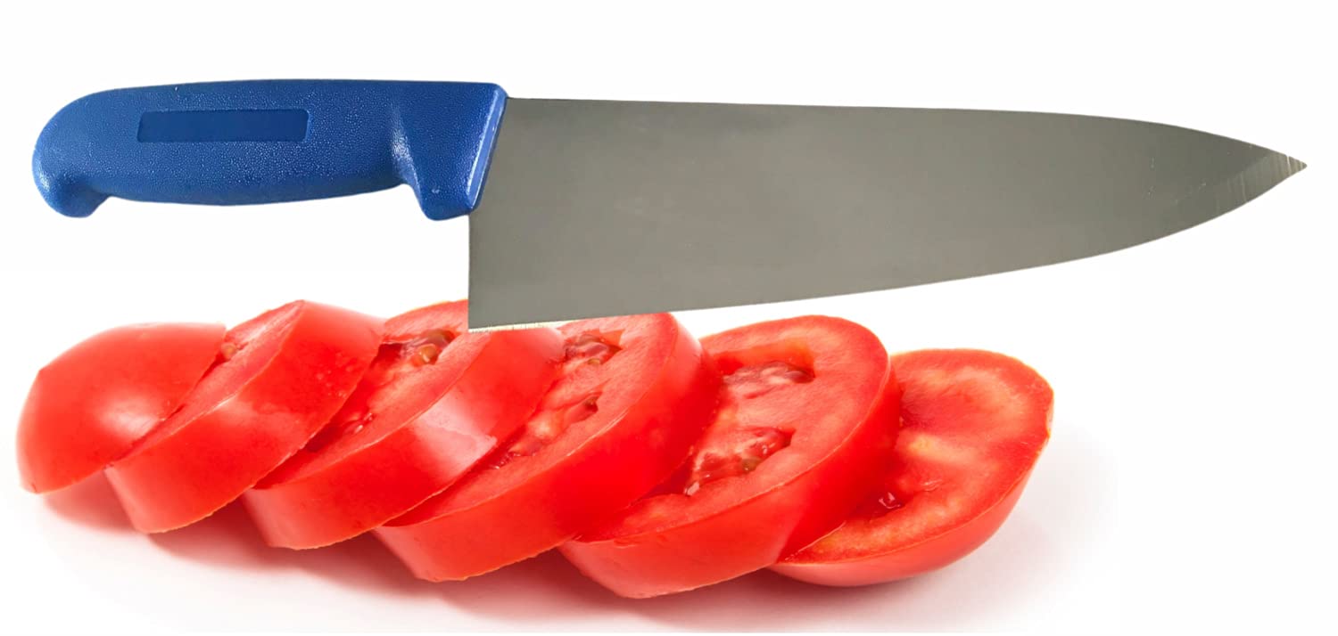 Cozzini Cutlery Imports 8" Chef Knife Choose Your Color - Razor Sharp Commercial Kitchen Cutlery - Cook's Knives (Blue)