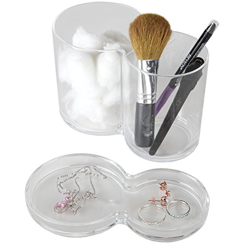ARAD Acrylic Cotton Ball Holder, Storage Cotton Balls, Bathroom Storage, Makeup Organizer, Acrylic Container, Cotton Ball Organizer, Round Counter Organizer