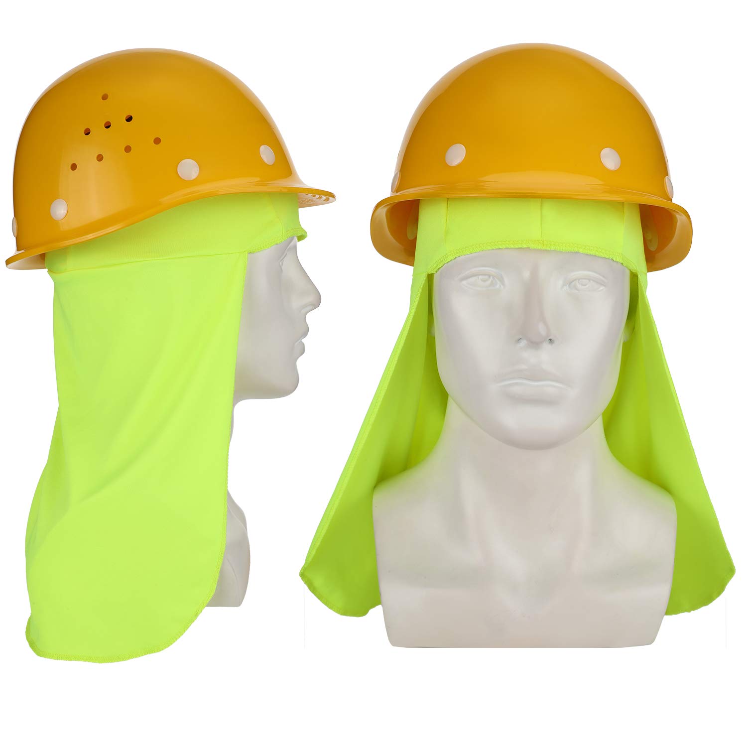 2 Packs Cooling Skull Cap Elastic Sun Shade Hat Neck (Grey)