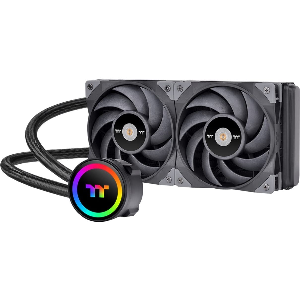 Thermaltake TOUGHLIQUID 240 ARGB Motherboard Sync All-in-One Liquid CPU Cooler, AMD (AM5/AM4) / Intel (LGA 1700/1200), 240mm High Efficiency Radiator CL-W319-PL12BL-A