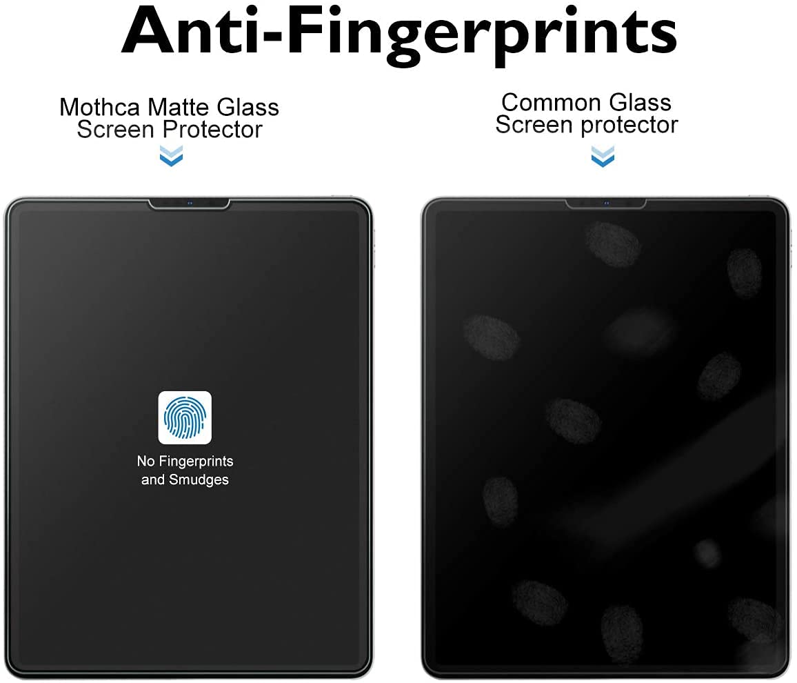 Mothca Matte Glass Screen Protector for iPad Pro 12.9-inch 6th/5th/4th/3rd Generation(2022/2021/2020/2018 Models) Anti-Glare & Anti-Fingerprint No Dazzling 9H Tempered Glass HD Shield Smooth as Silk