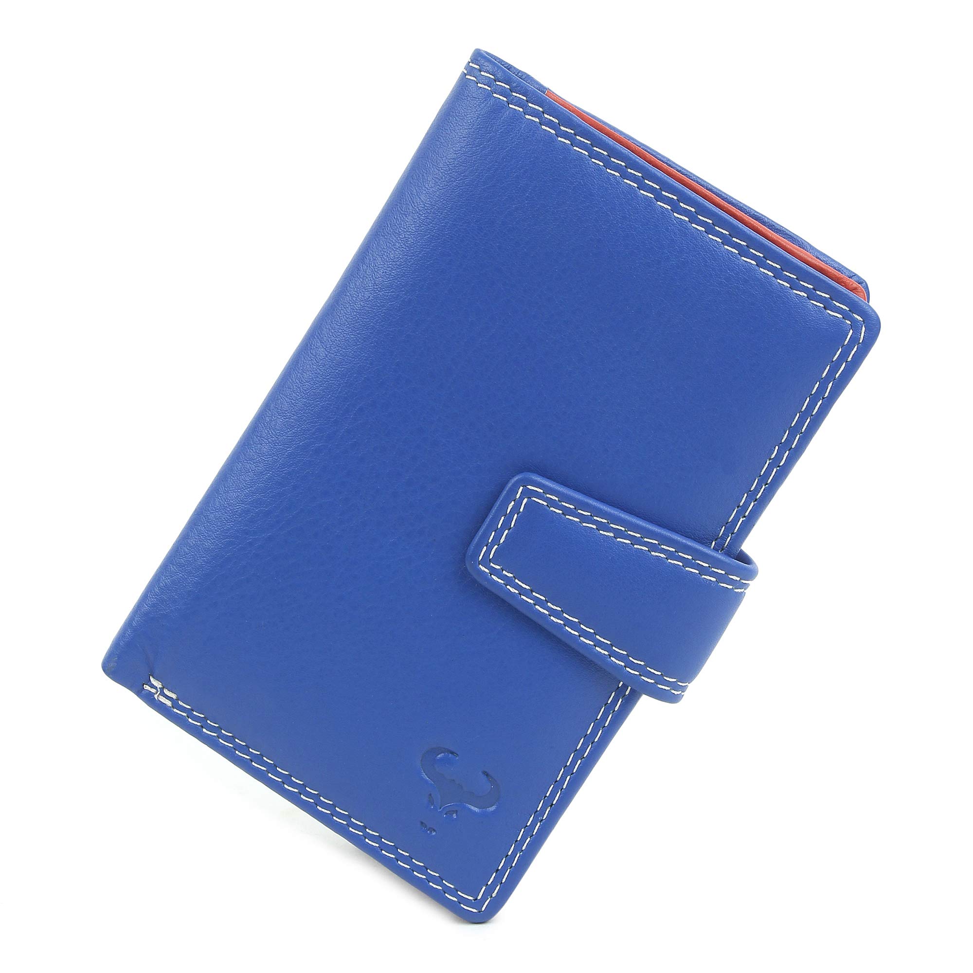 ALPHAHIDE Genuine Leather Wallet for Women - RFID Blocking Ladies Wallet - Multi Coloured Purse - Credit Card holder with Zip Coin Pocket - Gift Boxed