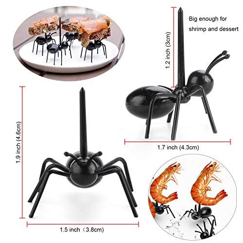 Ant Toothpicks Fruit Dessert Fork (24Pcs) β OOTSR Reusable Ant Food Pick Animal Appetizer Forks for Snack Cake Dessert with Storage Box for Kitchen Baby Shower Wedding Birthday Party
