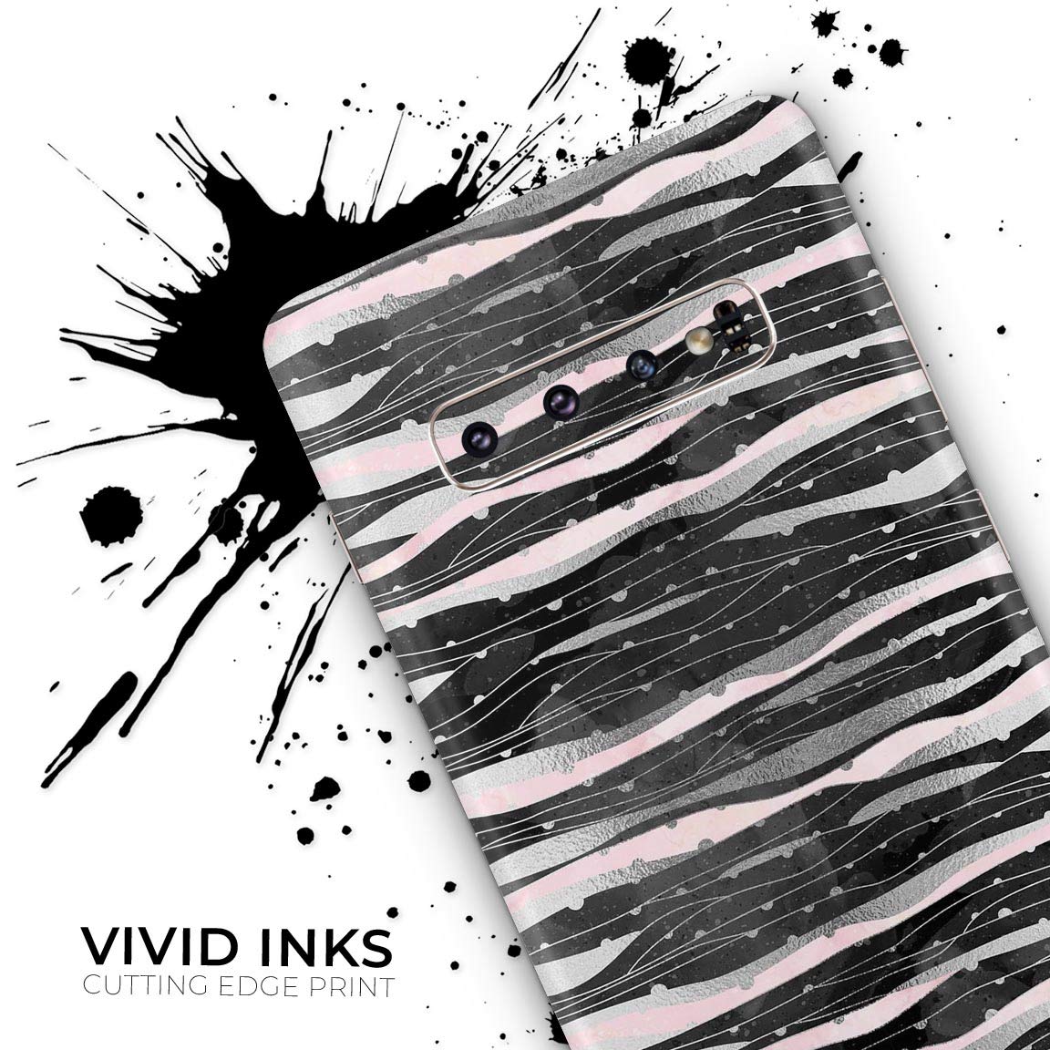 DesignSkinz Karamfila Silver & Pink Marble V5 Protective Vinyl Decal Wrap Skin Cover Compatible with The Samsung Galaxy S20 (Screen Trim & Back Glass Skin)