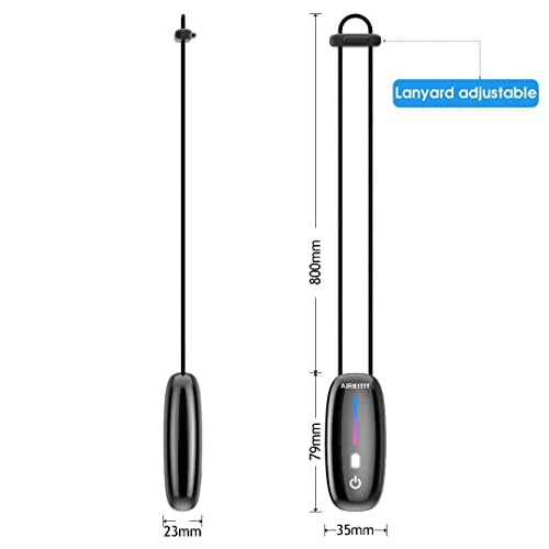 AirKitty A10 Pro Personal Air Purifier Necklace, Rechargeable Portable Air Purifier wearable for travel Office Airplane and Home, Ionizer Air Purifier(Touch Switch)