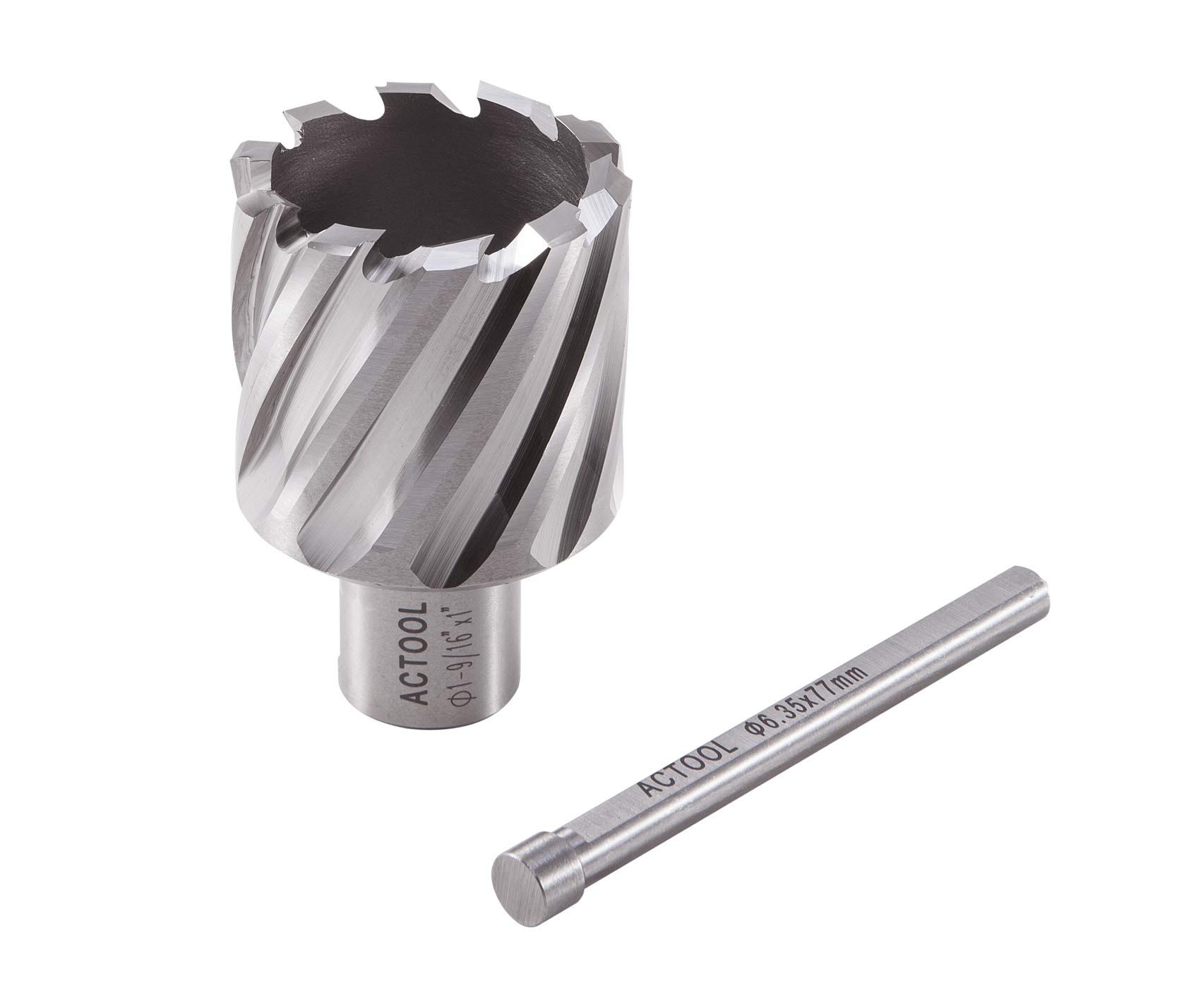 ACTOOL 1-9/16" Diameter × 1" Depth of Cut HSS ANNULAR Cutter with 3/4'' Weldon Shank