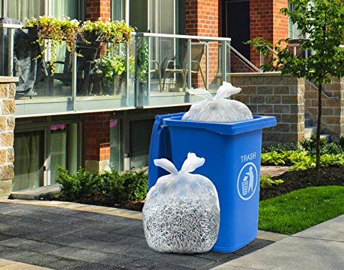 95-96 Gallon Clear Trash Bags, (Value 25 Bags w/Ties) Extra Large Clear Plastic Garbage Bags, 61"W x 68"H.
