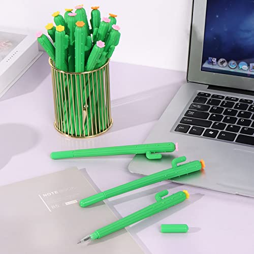 Keazexi- Cactus Shaped Roller Pens, Cactus Gel Ink Pens, Writing Pens,For School Home Office Stationery Store Kids Girls Gift.(30 Pieces)