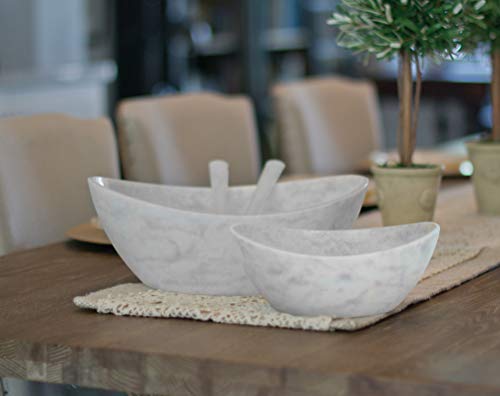 Architec EcoSmart EcoMarble Serving Bowl, 3qt BPA-Free Recycled Plastic, Made in The USA