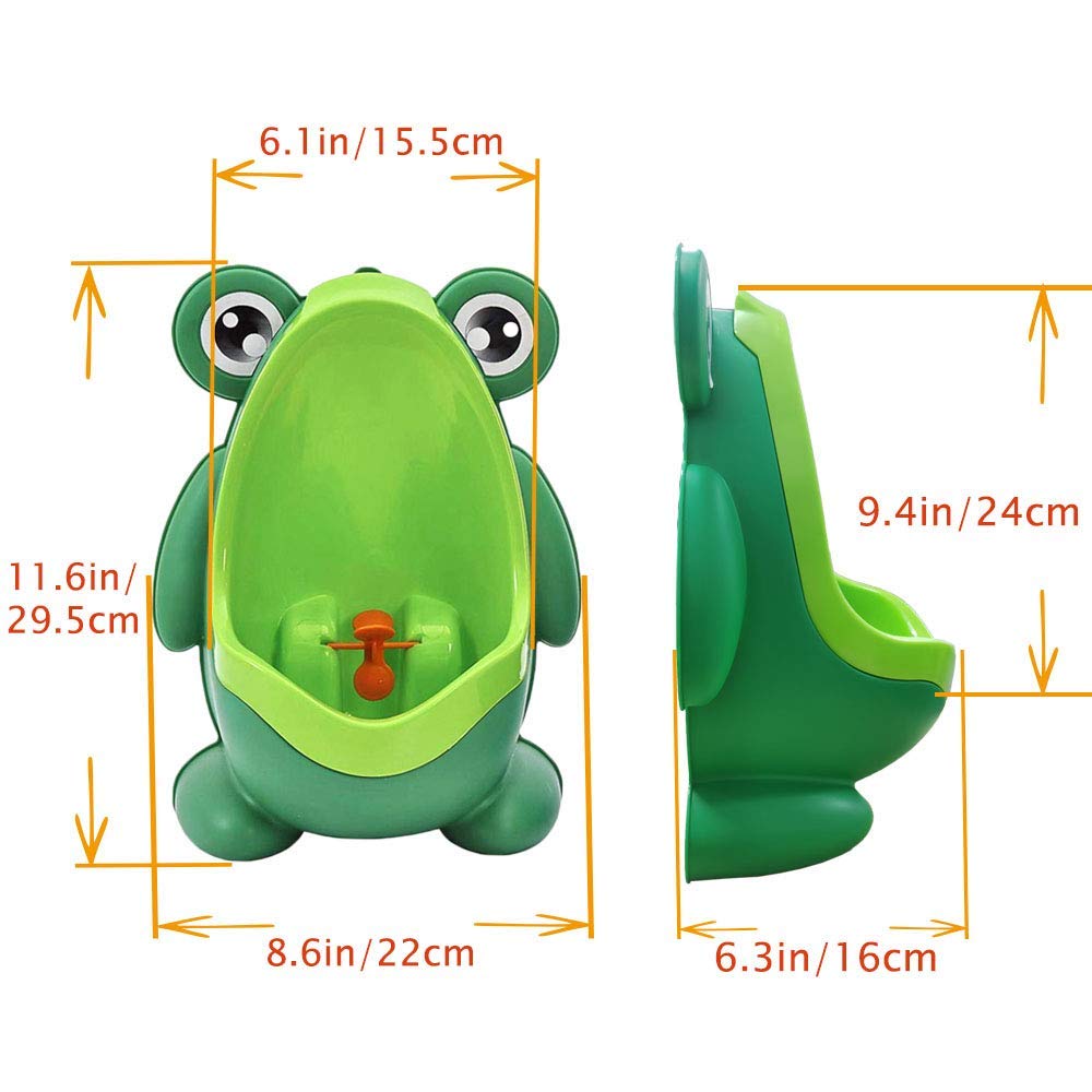 HGUIM Frog Pee Training,Toilet Pee Trainer with Funny Aiming Target Frog Pee Training, Urinals for Boys (Blue)