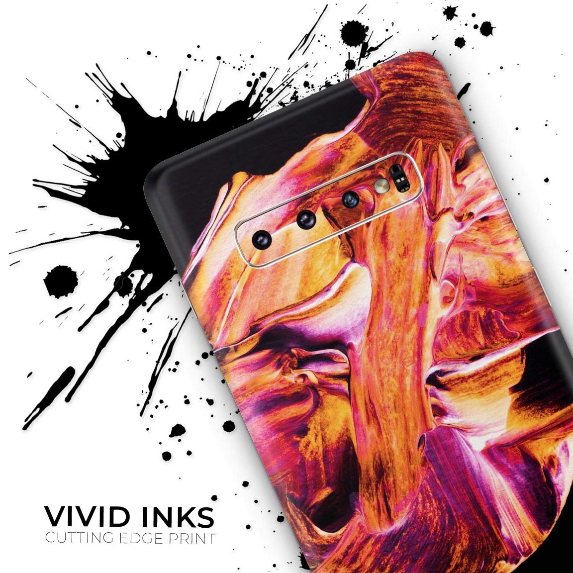 DesignSkinz Liquid Abstract Paint V47 Protective Vinyl Decal Wrap Skin Cover Compatible with The Samsung Galaxy S20 (Screen Trim & Back Glass Skin)