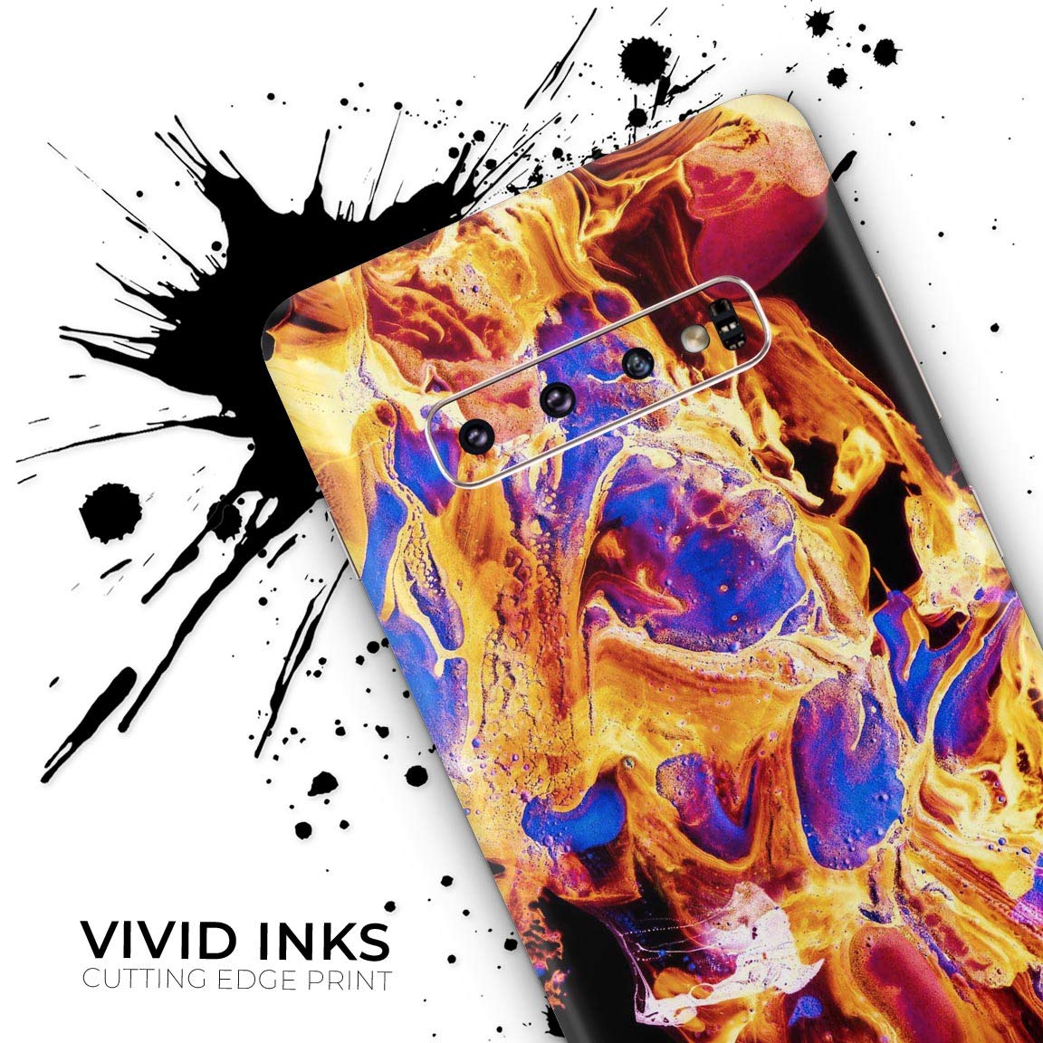 DesignSkinz Liquid Abstract Paint V25 Protective Vinyl Decal Wrap Skin Cover Compatible with The Samsung Galaxy S20 (Screen Trim & Back Glass Skin)