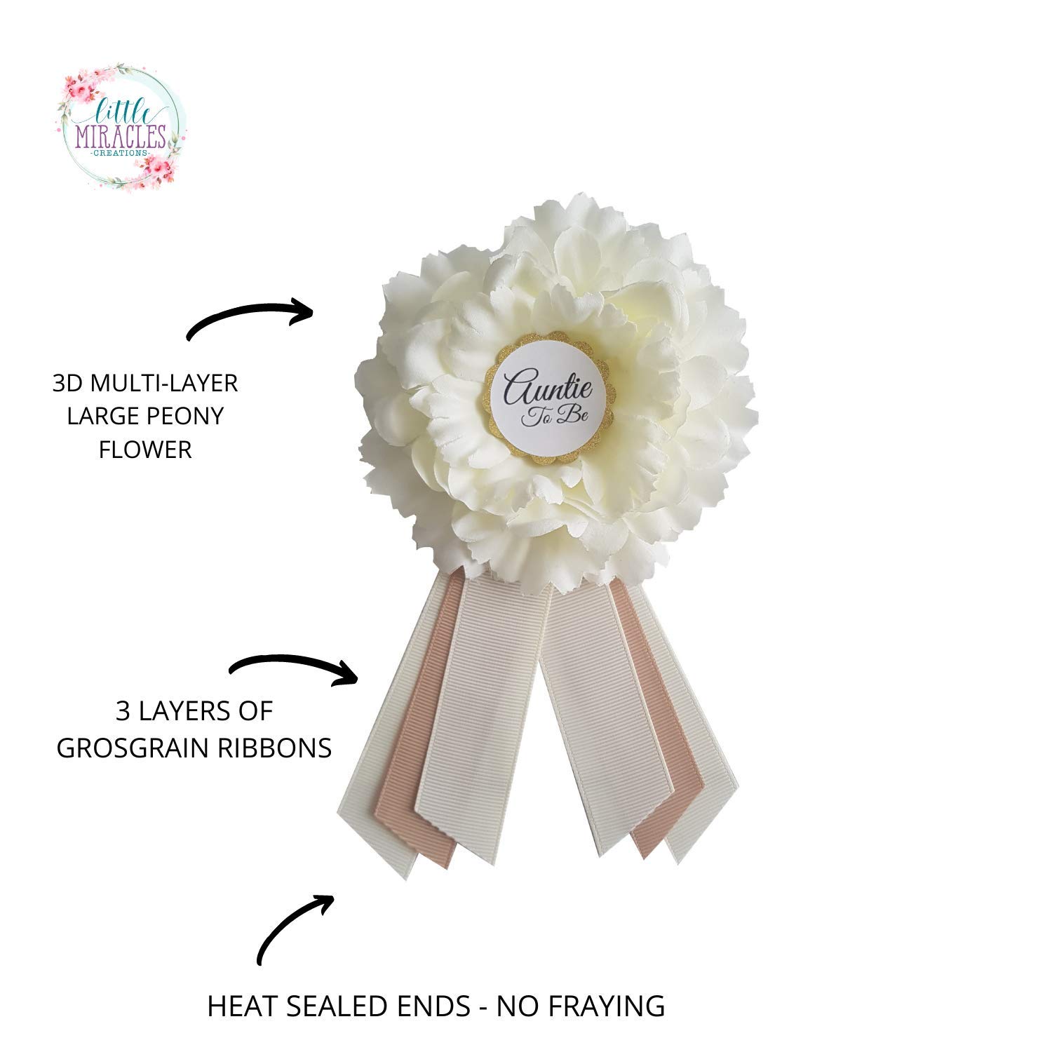 LMC Mom To Be Sash and Dad To Be Pin | Baby Shower Sash and Corsage | USA Handmade