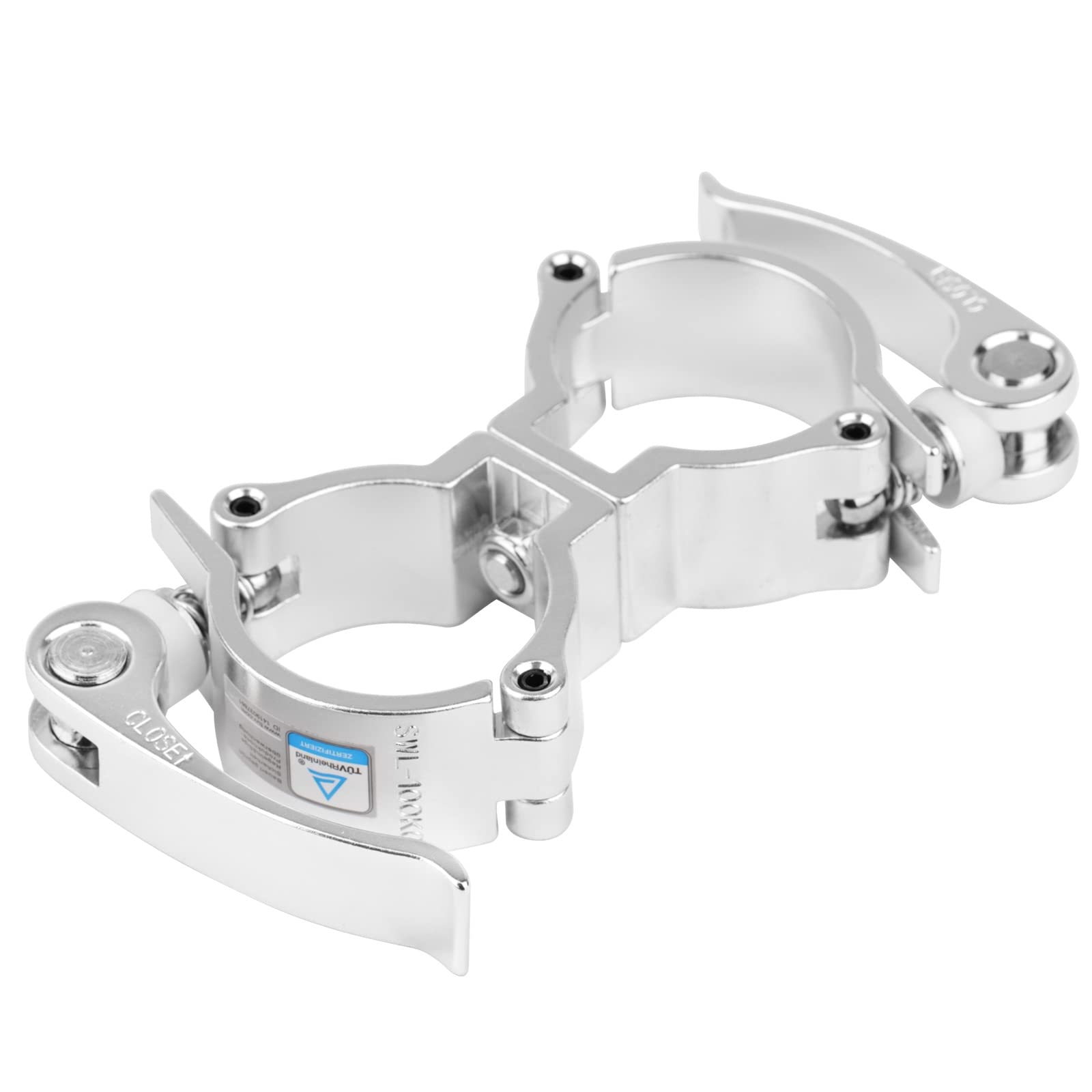 2 inch Dual Swivel Clamp Truss Coupler DJ Light Mount Hook 360 Degree Stage Lighting Clamps Aluminum Alloy 220 LBs Swivel Jointed Wrap Around Clamp for Moving Head Par Light Spotlight (4 Pack)