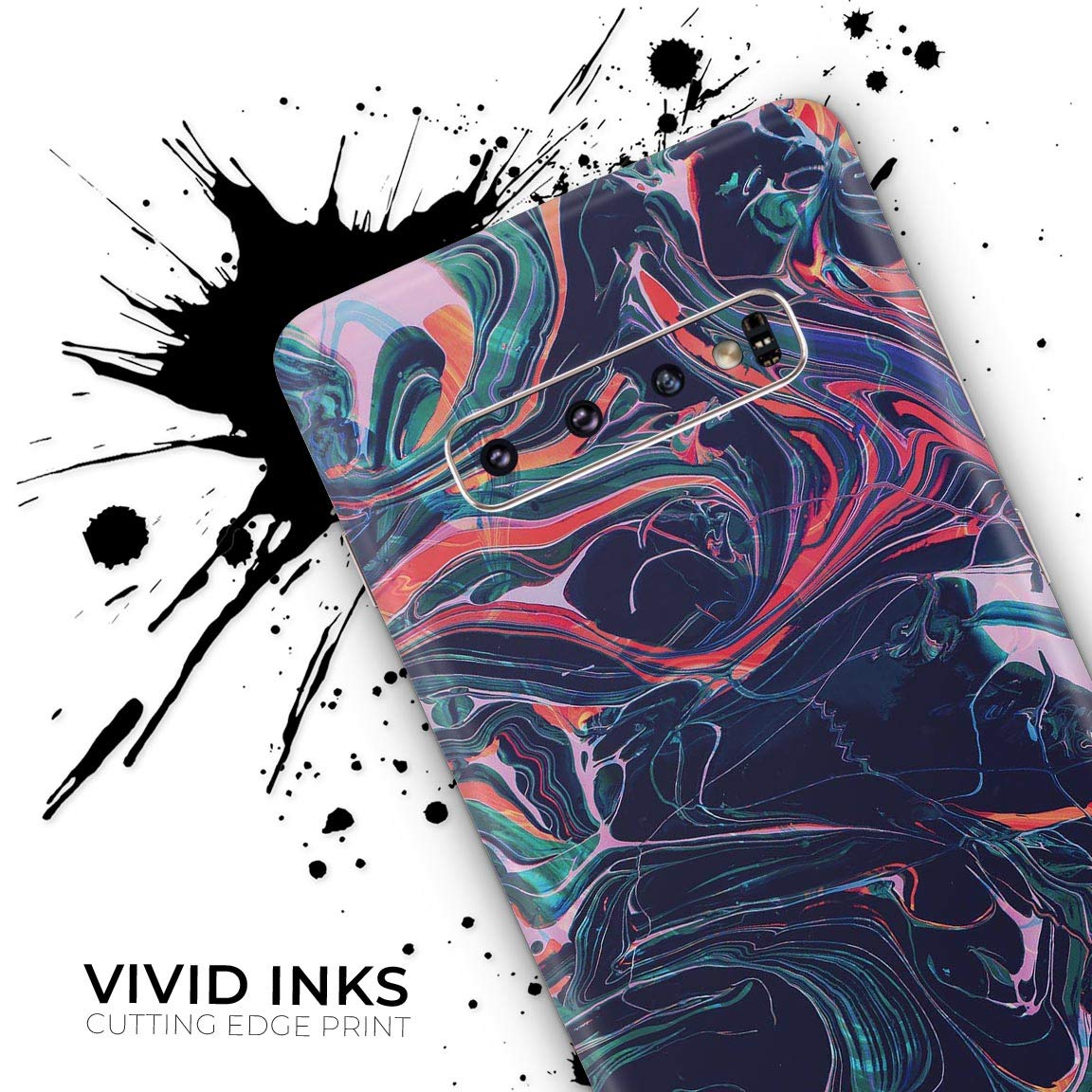DesignSkinz Liquid Abstract Paint Remix V30 Protective Vinyl Decal Wrap Skin Cover Compatible with The Samsung Galaxy S20 (Screen Trim & Back Glass Skin)