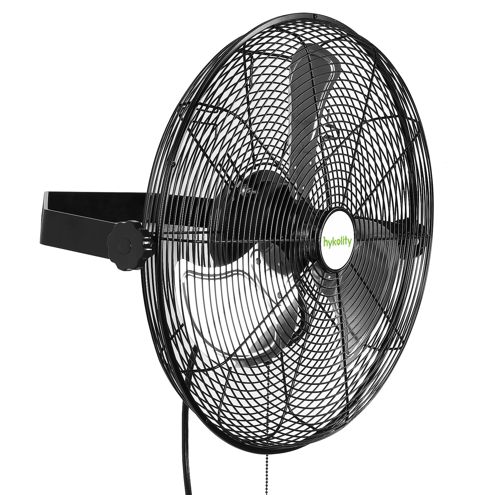 3000 CFM 14 in. Outdoor Wall Mount Fan, 3-Speed Industrial Grade High Velocity Outdoor Fans, Black Waterproof Wall Fan for Patio, Garage, Commercial, and Gazebo - UL Listed