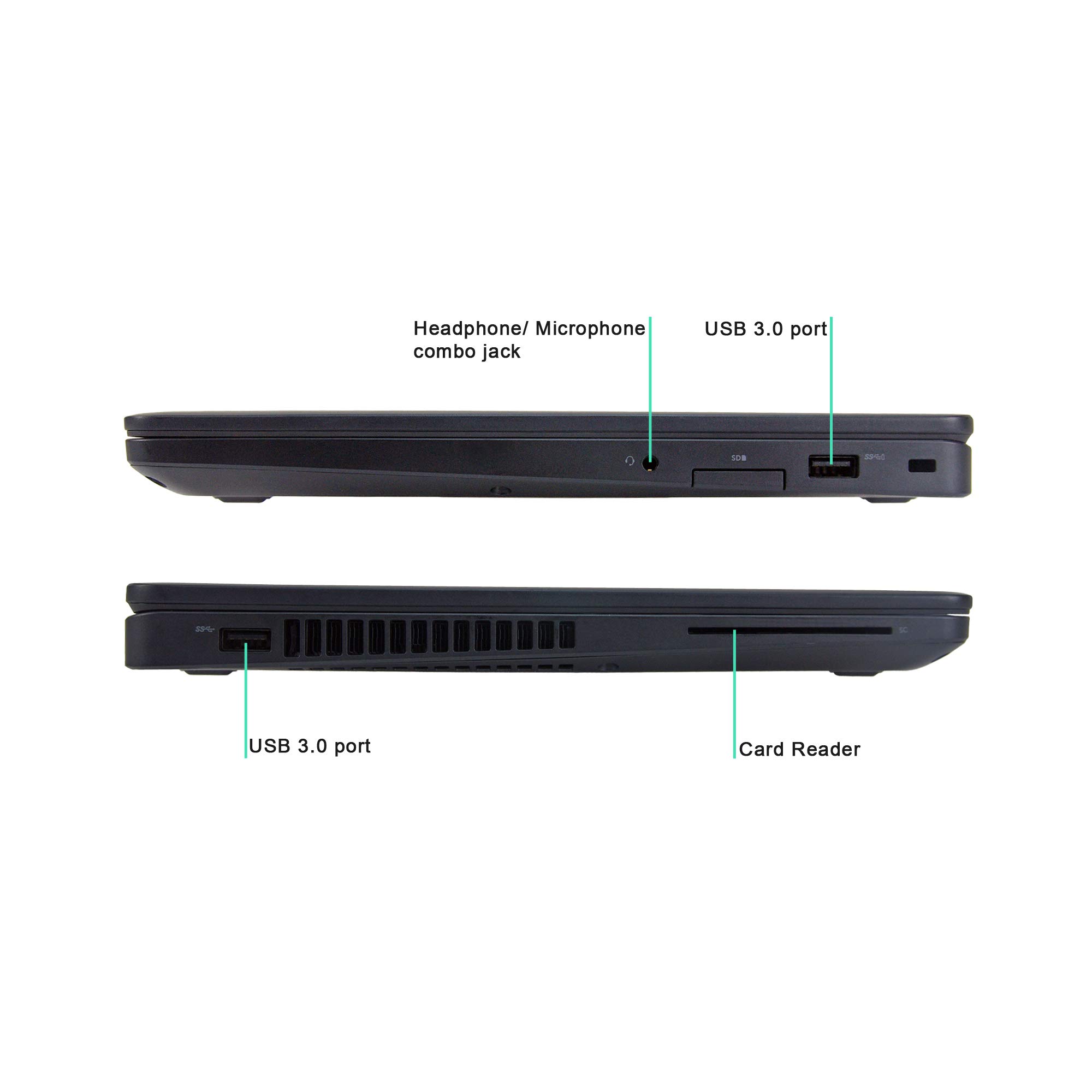 Dell Latitude E5470 14 inches HD Laptop, Core i5-6200U 2.3GHz, 16GB, 512GB M.2-NVMe, Windows 10 Pro 64Bit, CAM (Renewed)