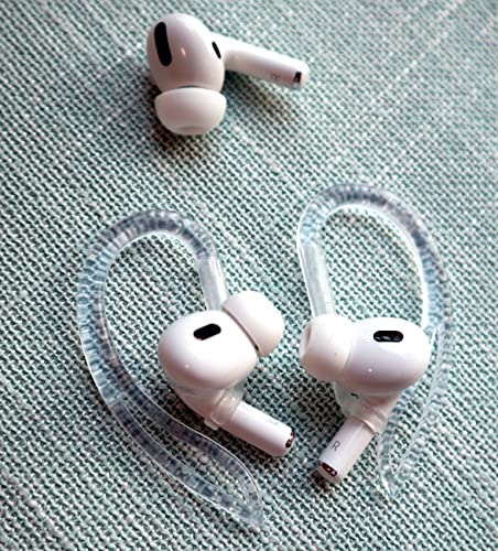 Adjustable Ear Hooks Compatible with AirPods Pro 2 2022 Release [ Anti-Slip ], 360 Degree Rotation Adjustment Earhooks Sport Holder Wings Compatible with AirPods 3 2 1 & Pro 4 Pairs Translucent