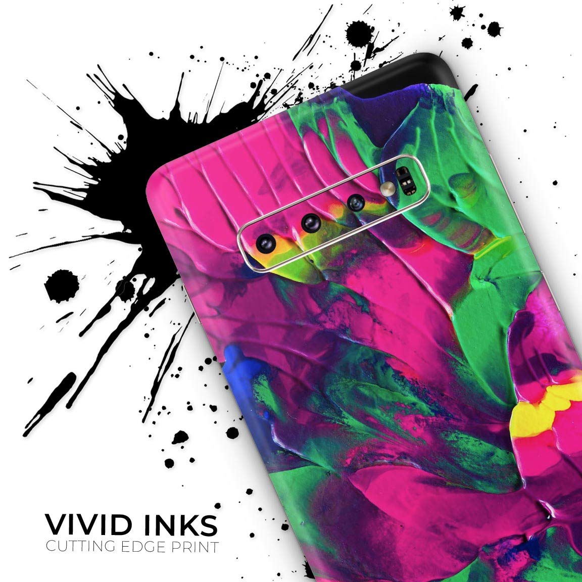DesignSkinz Liquid Abstract Paint V12 Protective Vinyl Decal Wrap Skin Cover Compatible with The Samsung Galaxy S20 (Screen Trim & Back Glass Skin)