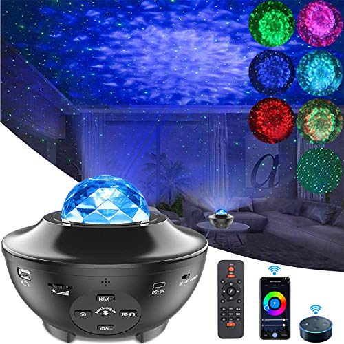 LUXONIC Galaxy Projector Compatible with Alexa, Star Projector with Remote&App Control,Starry Night Light Projector Built-in Bluetooth Speaker for Kids Gift,Bedroom Decoration