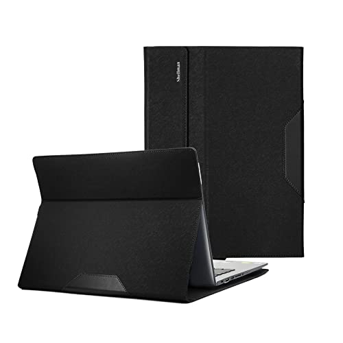 Honeycase Cover for 13.3” Samsung Galaxy Book3 360 & Galaxy Book2 Pro/Pro 360 & Book Pro 360/Pro 360 & Galaxy Book Flex/Flex Alpha/S/Ion 13 inch Laptop,PU Leather Slim Shell Case,S002-13-Black