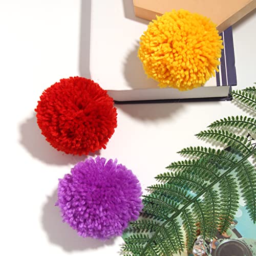 20 Pcs Large Yarn Pom Poms-2 Inch Made to Order Acrylic Yarn Balls for Hats Or Party Decorations-DIY Craft Pompoms (Mixed, 2ich)