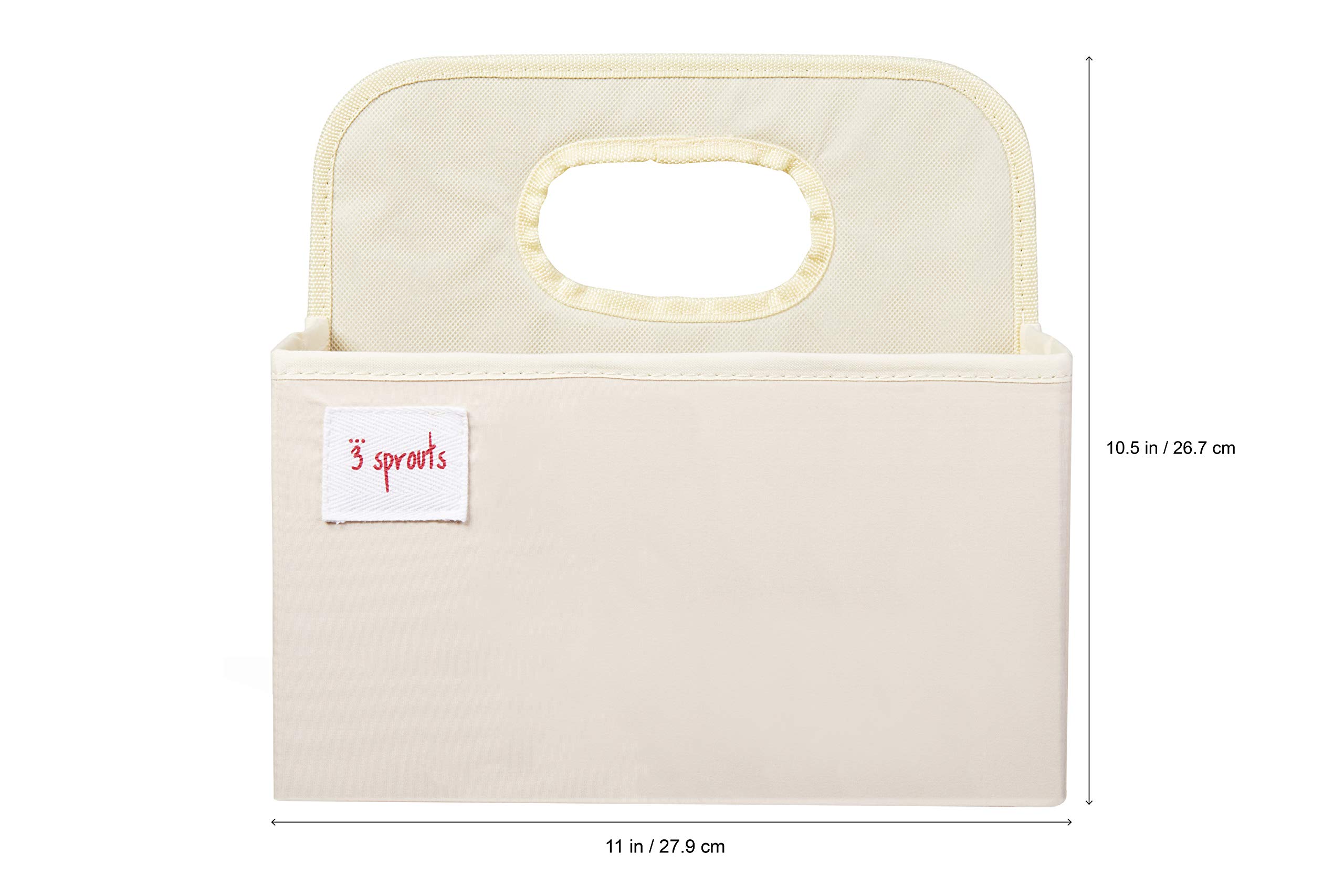 3 Sprouts Baby Diaper Caddy - Organizer Tote Bag for Baby Essentials Boy or Girl - Baby Shower Basket - Nursery Must Haves - Registry Favorites - Newborn Caddie Car Travel, Elephant