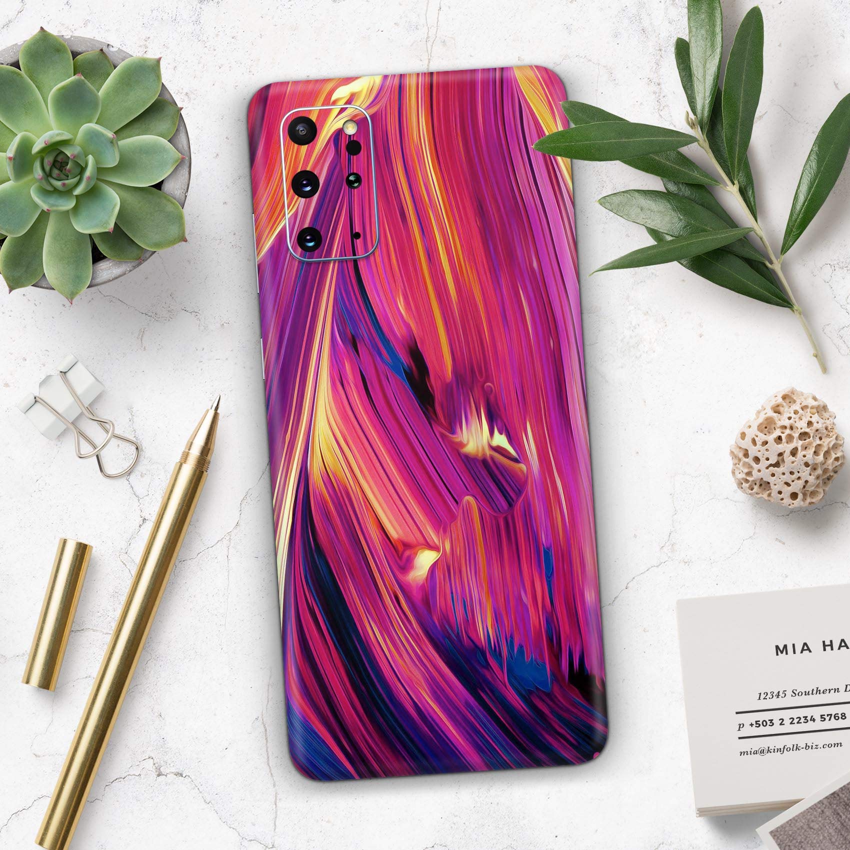 DesignSkinz Liquid Abstract Paint Remix V40 Protective Vinyl Decal Wrap Skin Cover Compatible with The Samsung Galaxy S20 (Screen Trim & Back Glass Skin)