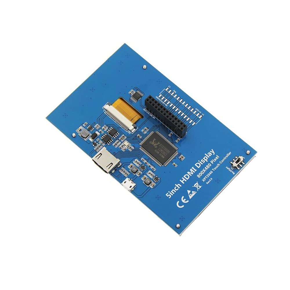 Treedix 5 Inch Display Touch Screen LCD Display HDMI Interface 800×480 Color Touch Screen Module with Touch Pen Compatible with Raspberry Pi 3B+/4B