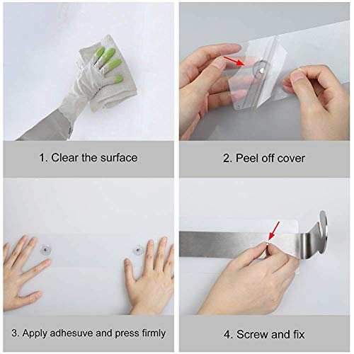 Carry360 Adhesive Paper Towel Holder Under Cabinet Stick on Paper Towel Rack for Kitchen,Bathroom,Toilet, Drill Free, 304 SUS Stainless SteelĀ